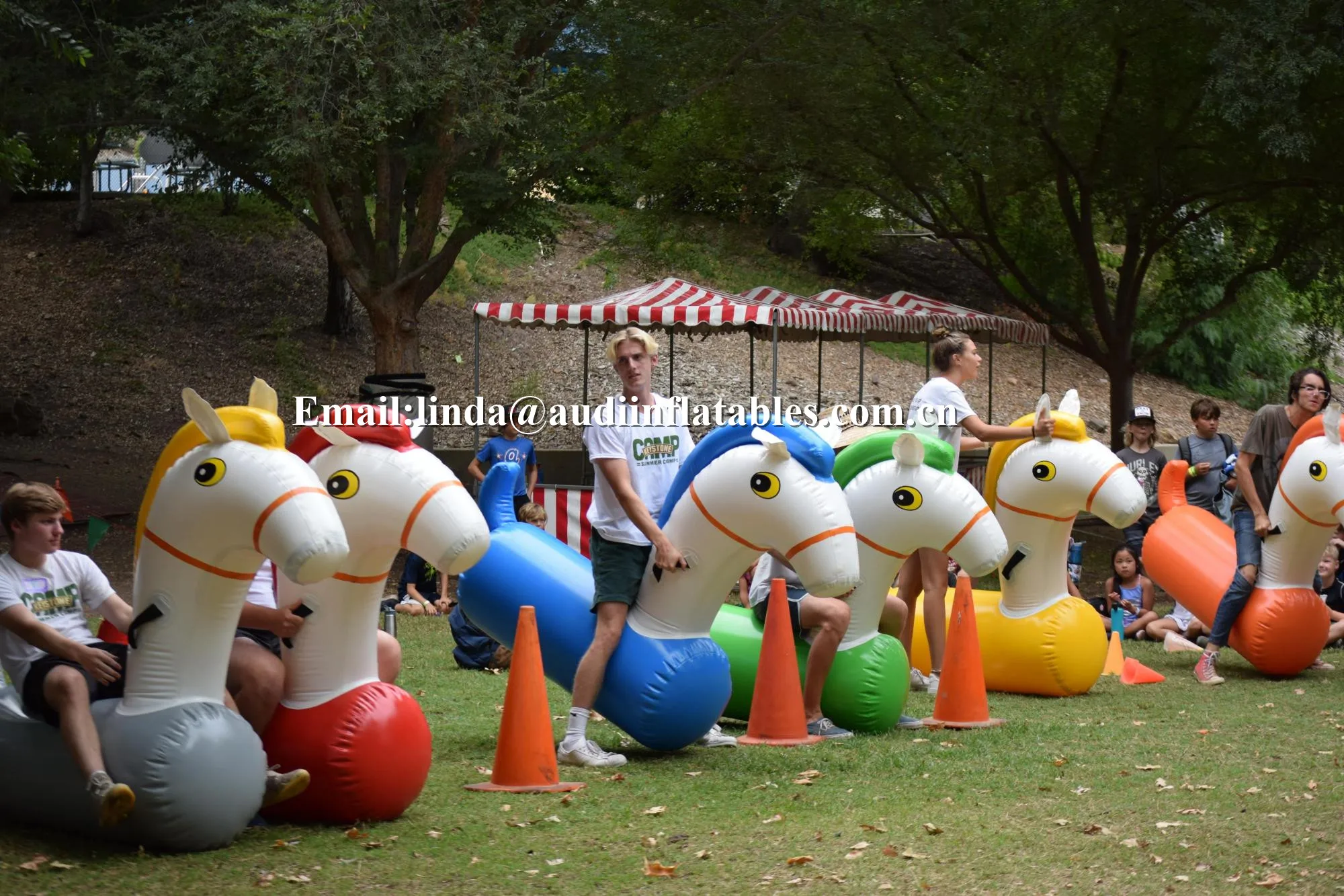 Racing Inflatable Derby Horse Kids Adults Inflatable Game Horse For ...