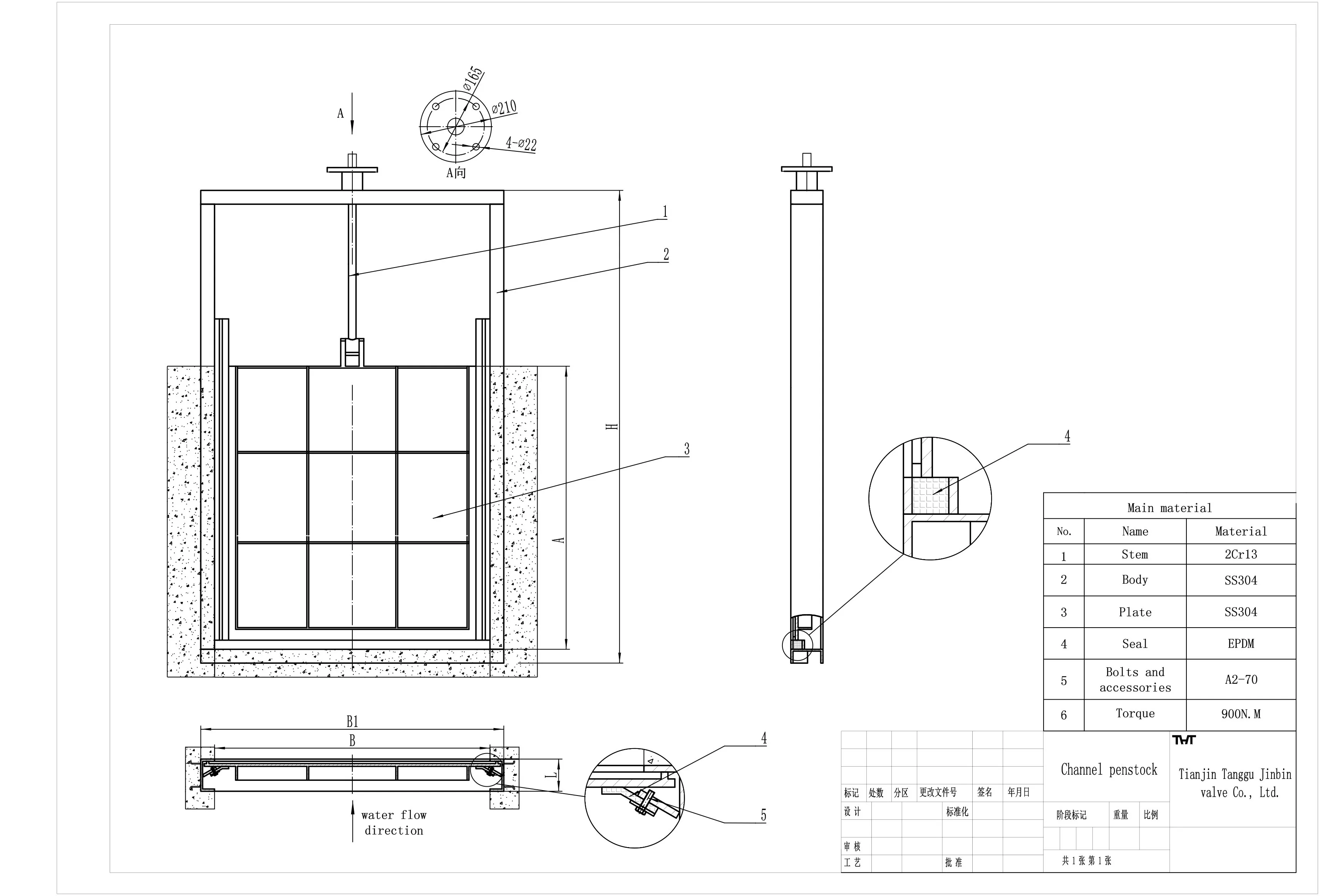 Manufacture Welding Stainless Penstock Valve - Buy Manufacture Penstock ...