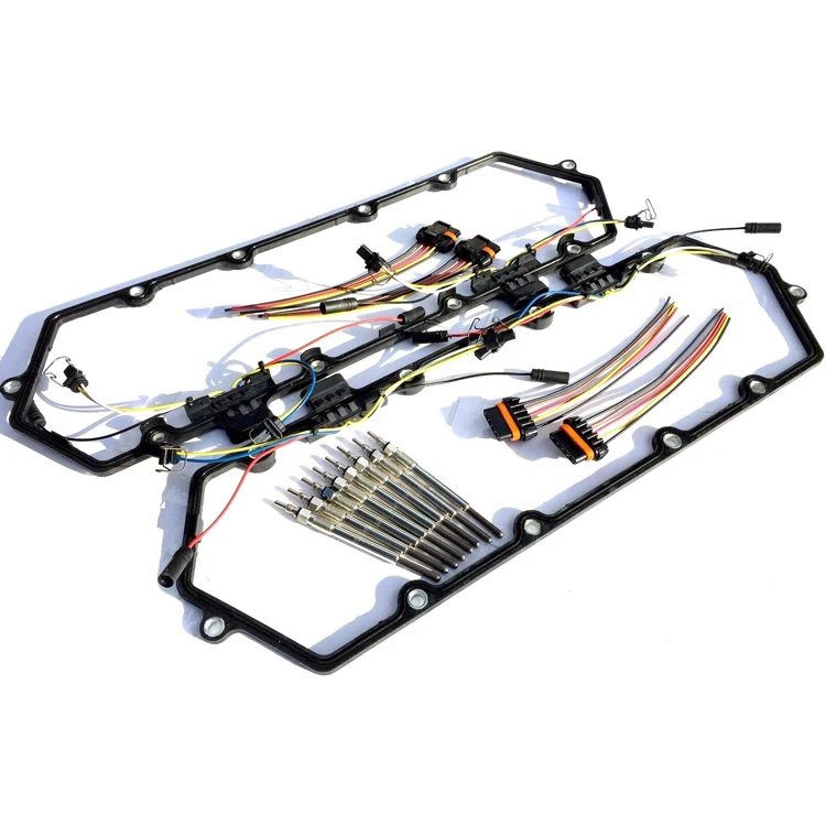 Forrds Powerstroke 7.3l Diesel Glow Plugs Kit Gaskets Injectors Harness ...