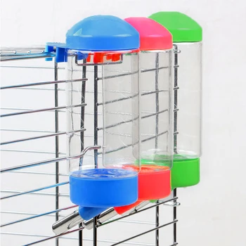 Plastic Hanging Cage Rabbits Water Bottle Rabbit Caged Watering System ...