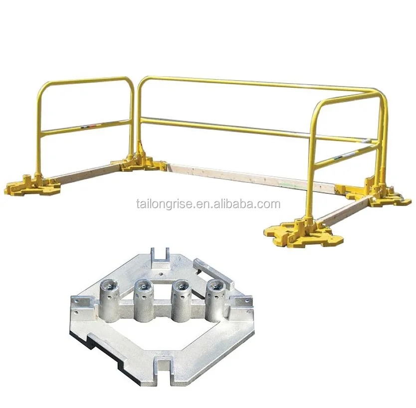 Non-penetrating Safety Steel Guardrail System Folded Down Guardrail ...