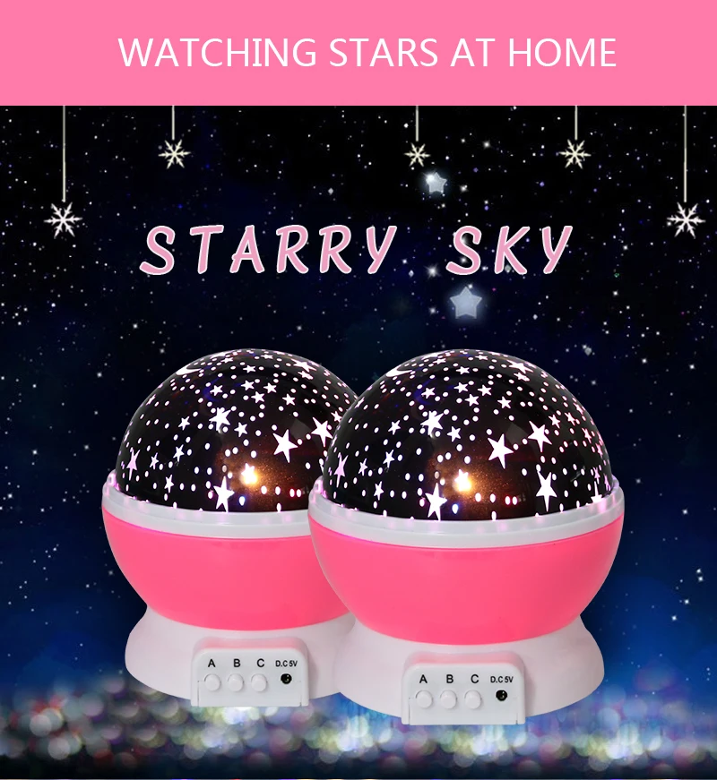Novelty Luminous Toys Starry Sky Romantic Led Night Light Projector ...