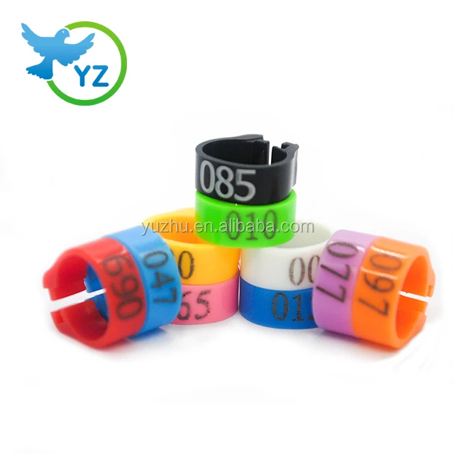 Blue Plastic Pigeon Ring Open Ring With Inner Diameter 8mm Numbers 001 ...