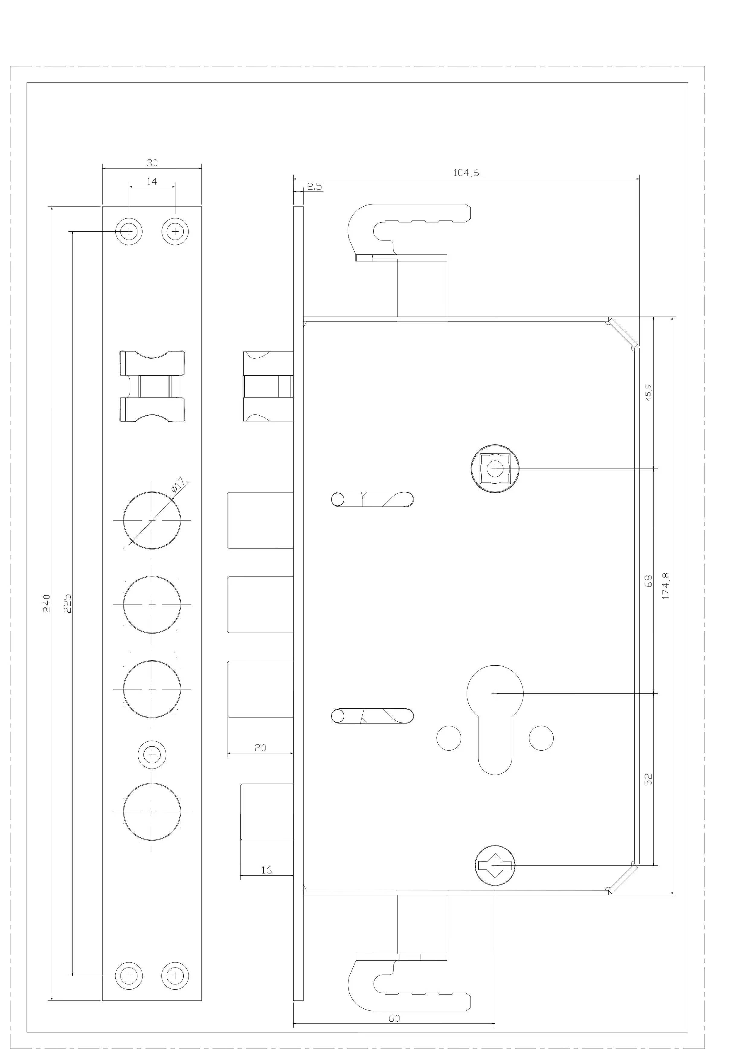 SPM Deadlock - Smart Electronic Lock Body for Home Security