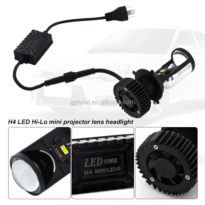 H4 LED Headlight Conversion Kit - 90W 16000LM Projector