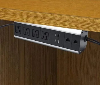 Conference Table Hang On Desk Edge Power And Data Socket With Usb ...