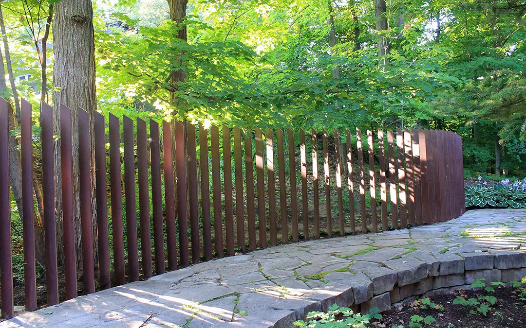 Rust Corten Steel Metal Panel Fencing - Durable & Stylish