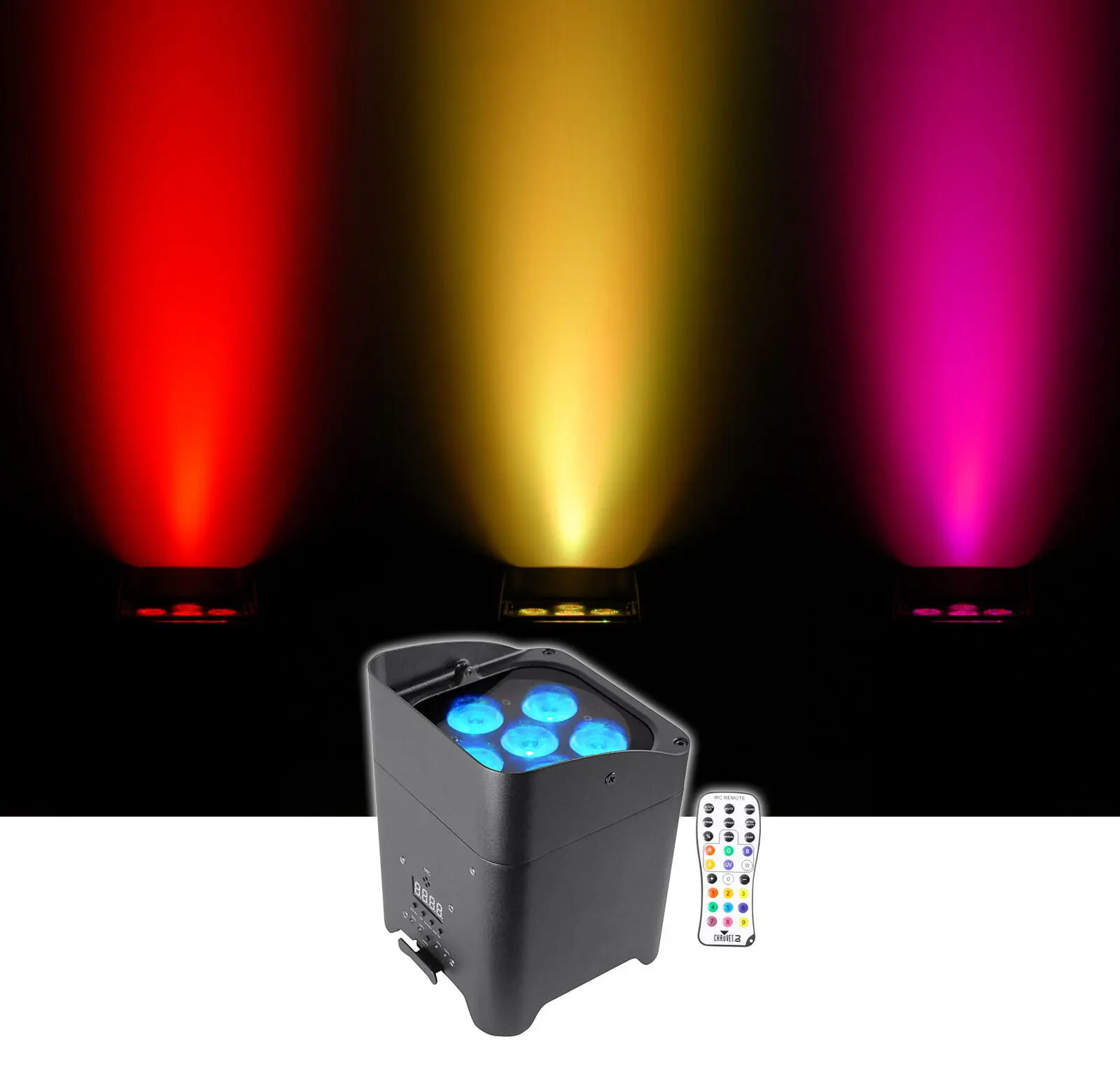 Vangaa Outdoor Battery Powered Wireless LED PAR Light 6*18W RGBWAUV Par ...