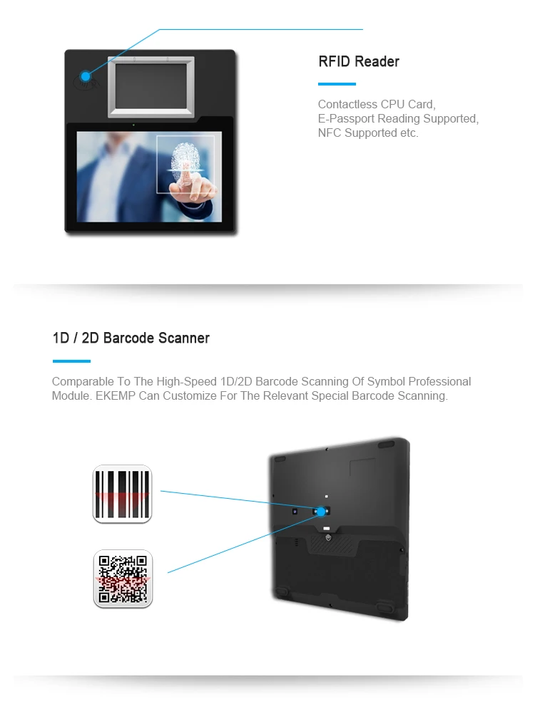 M8-t Fingerprint Enrollment Tablet Scanner For Biometric Voter ...