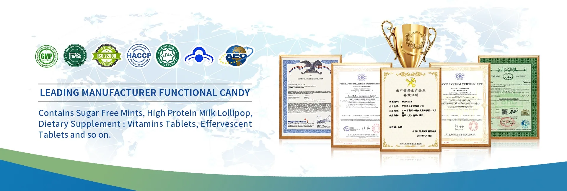 Guangdong Xinle Foods Co., Ltd. - Sugar-free Mints, Milk Candy