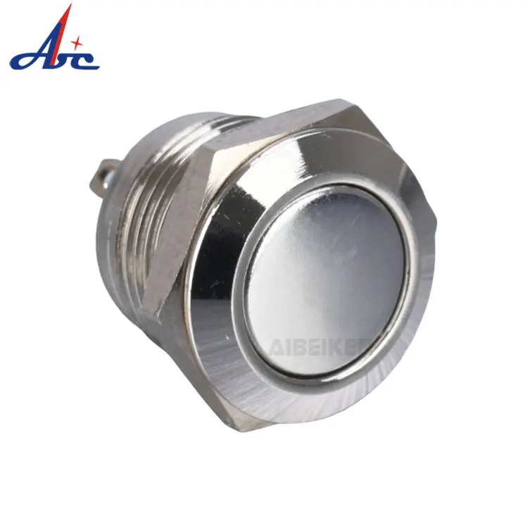 Aibeiken Mini Cheap Short 12mm IP65 12 Volt Push Button Switch