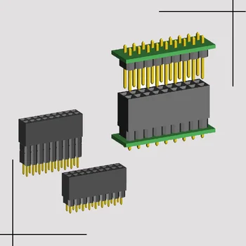 Double Row Stacking Stackable 4 6 8 10 12 Pin Header Samtec Smt Pcb ...