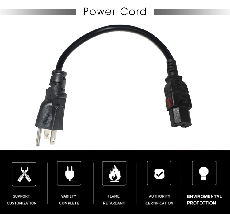 1m Svt 18awg 16awg Nema 5-15p Us Plug To Iec 60320 C15 Power Cord - Buy ...