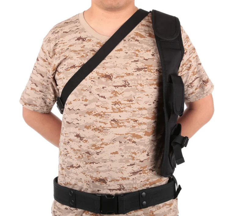 Coldre tático escondido peito de nylon, ombro, arma, peito com bolsa ...