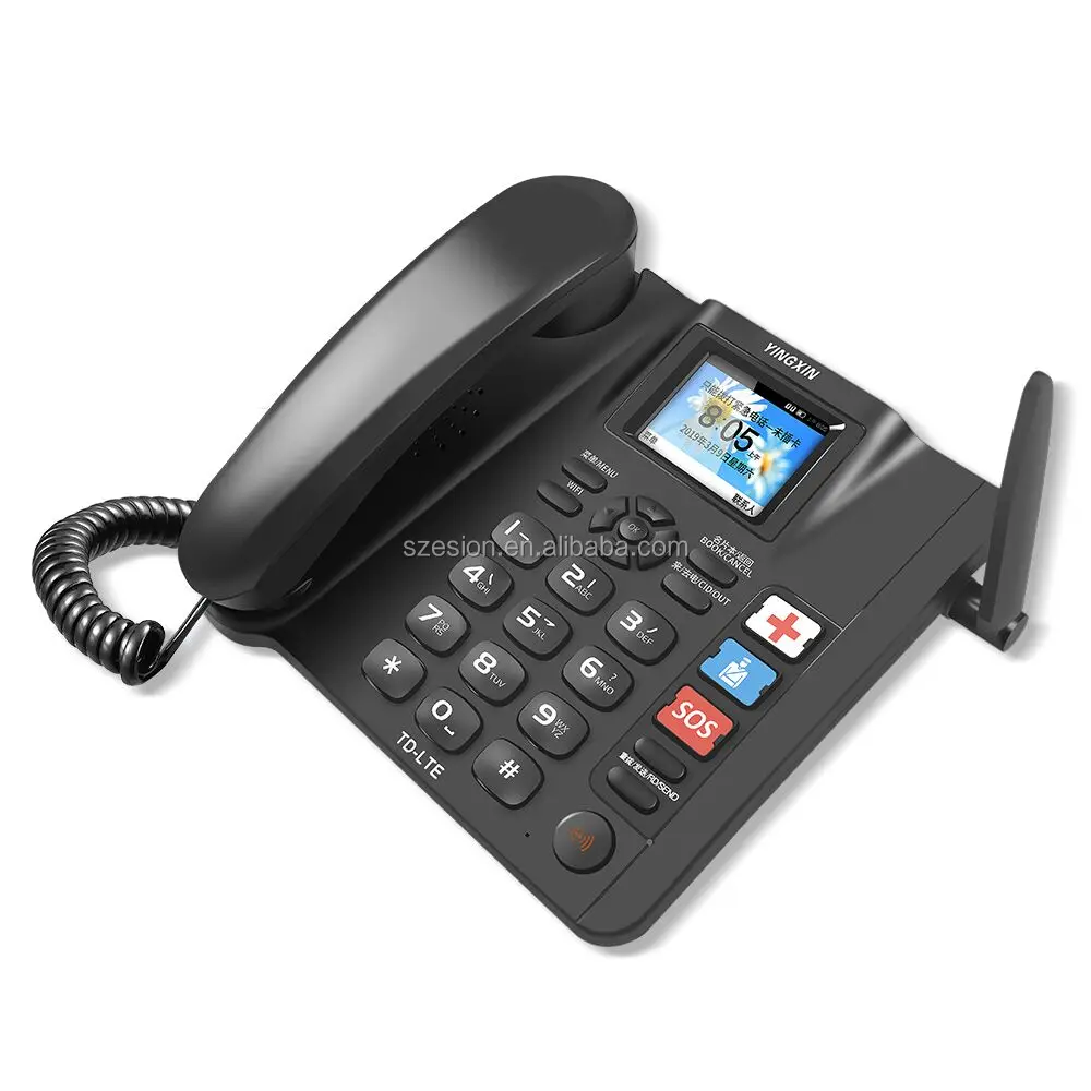 ESN-10C 4G VoLTE big key SIM card fixed wireless desktop phone with ...