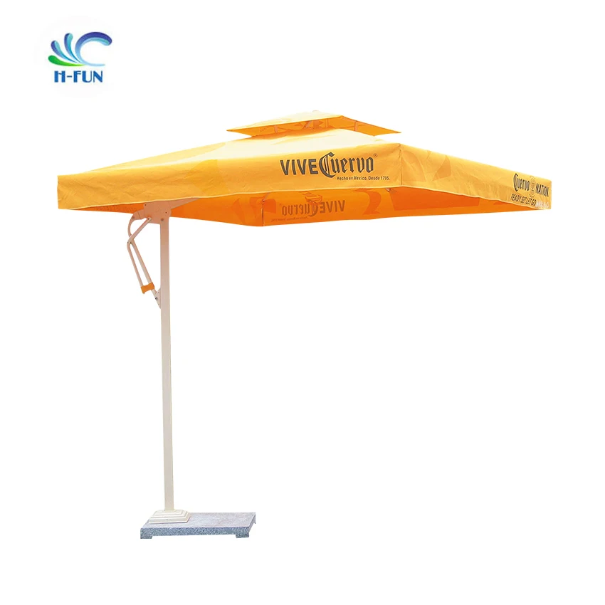 Heavy Duty Aluminium Skeleton Umbrellas Parasol Garden Cantilever ...
