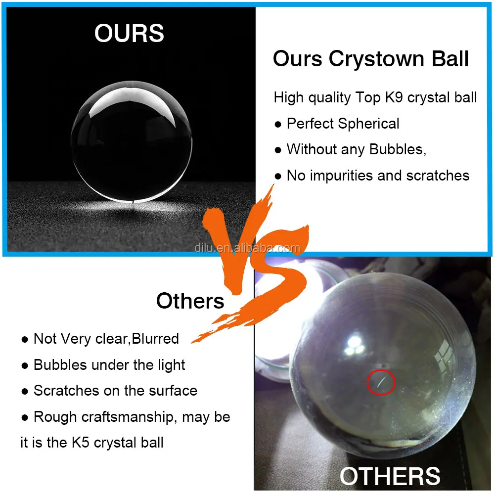 Dilu Wholesale Clear K9 Crystal Ball/k9 Solid Crystal Ball For Sale ...