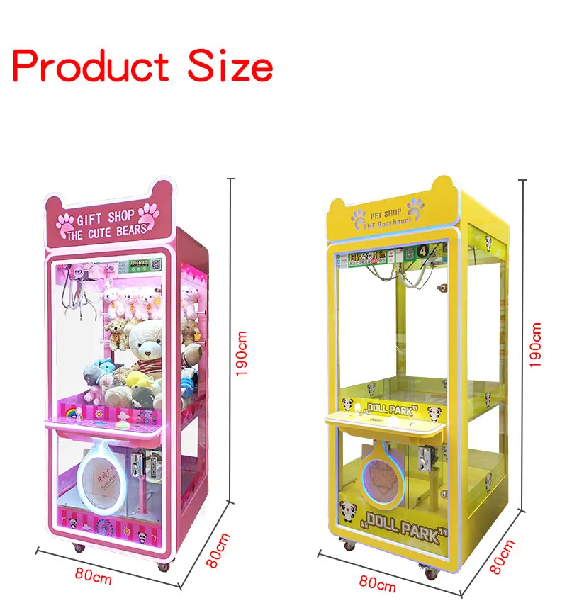 Hot Sales Pink Large Doll Machine Toy Crane Claw Machine Claw Crane ...