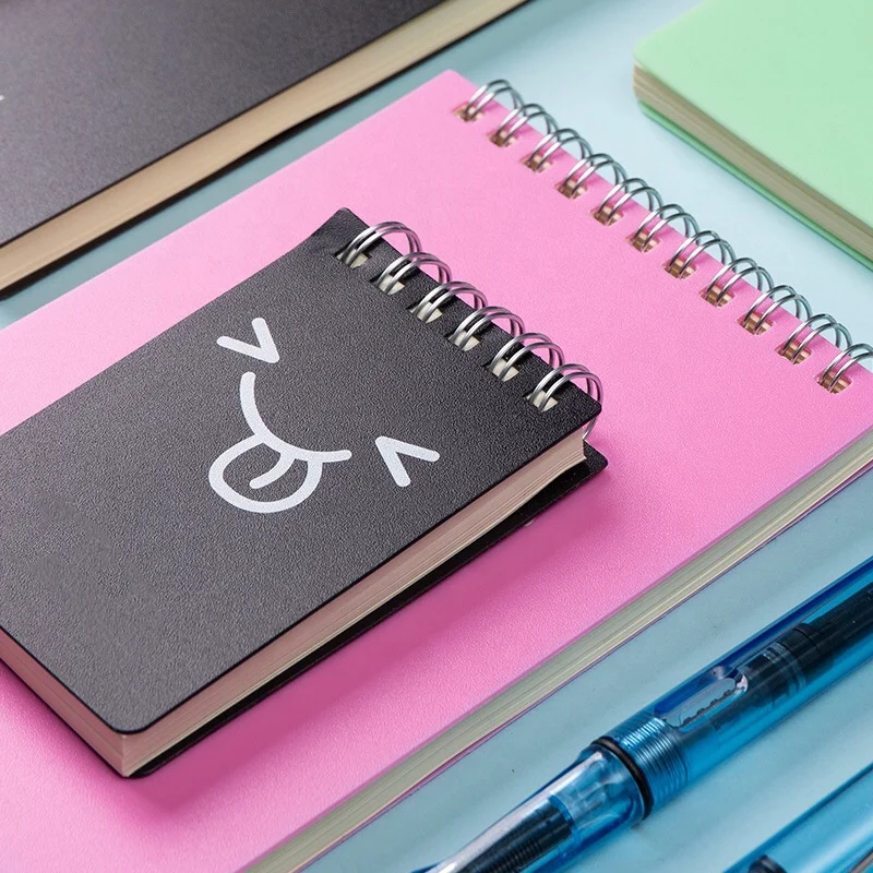 Small Mini Plastic Pp Soft Cover Waterproof A7 A8 Coil Notebook Lined ...