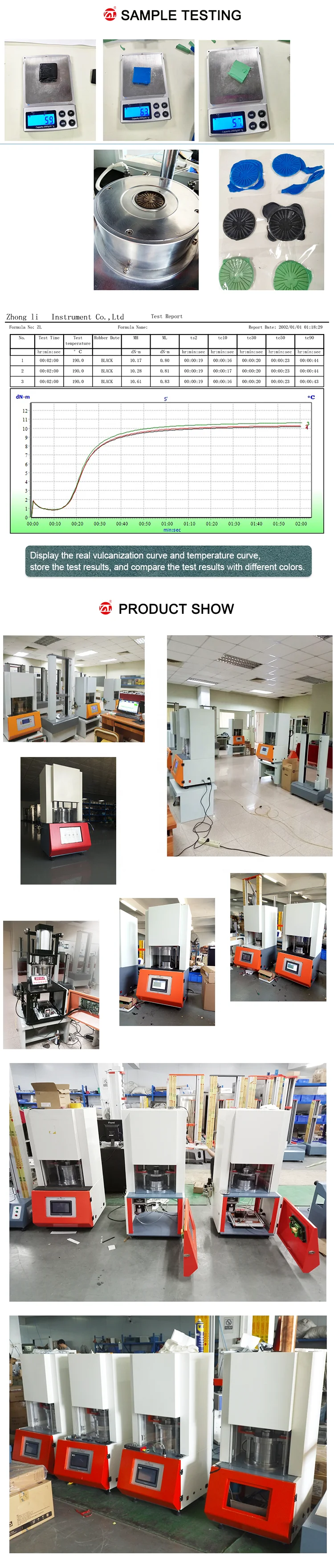 Rubber MDR Moving Die Rheometer - Precision Cure Time Testing