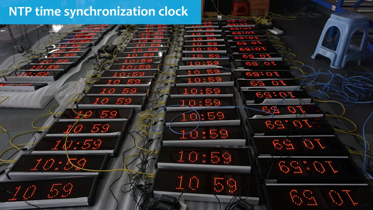 Custom Led Digital Clock With Ntp Gps Time Sync Poe Available - Buy ...