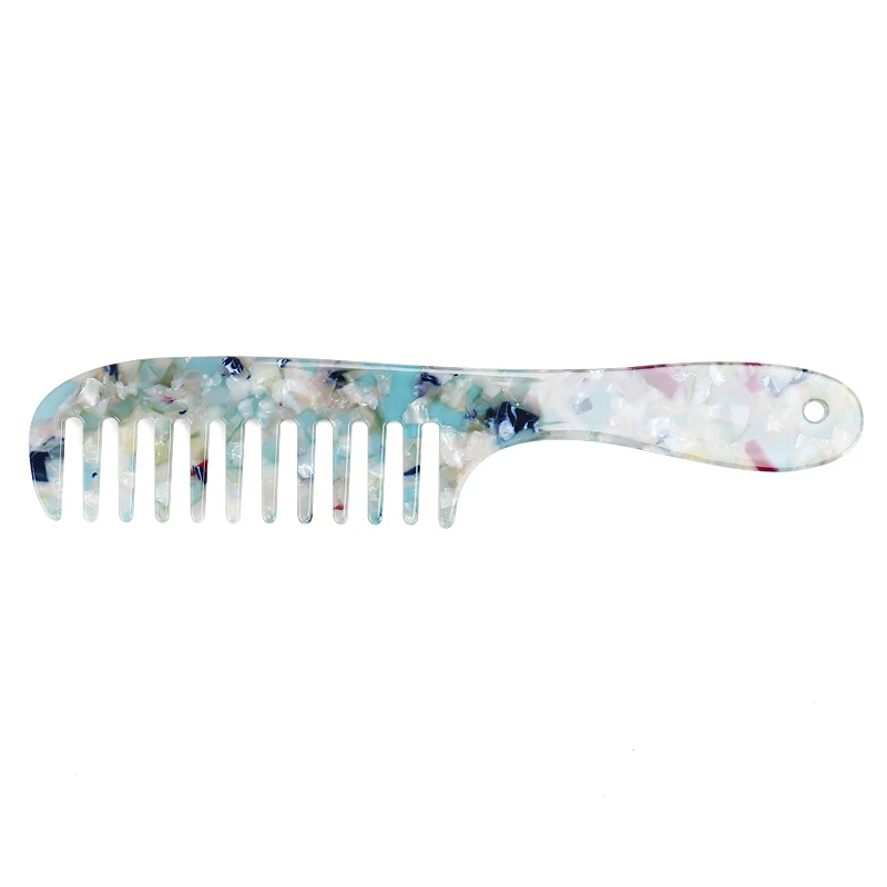 Simple Cellulose Acetate Comb Wide-toothed Comb 20cm Home Long Handle ...