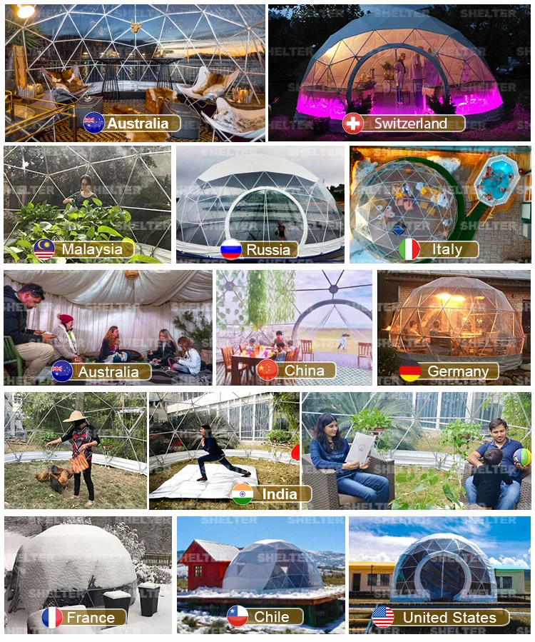Steel Frame Transparent Pvc Geodesic Garden Igloo Dome - Buy Igloo Dome ...