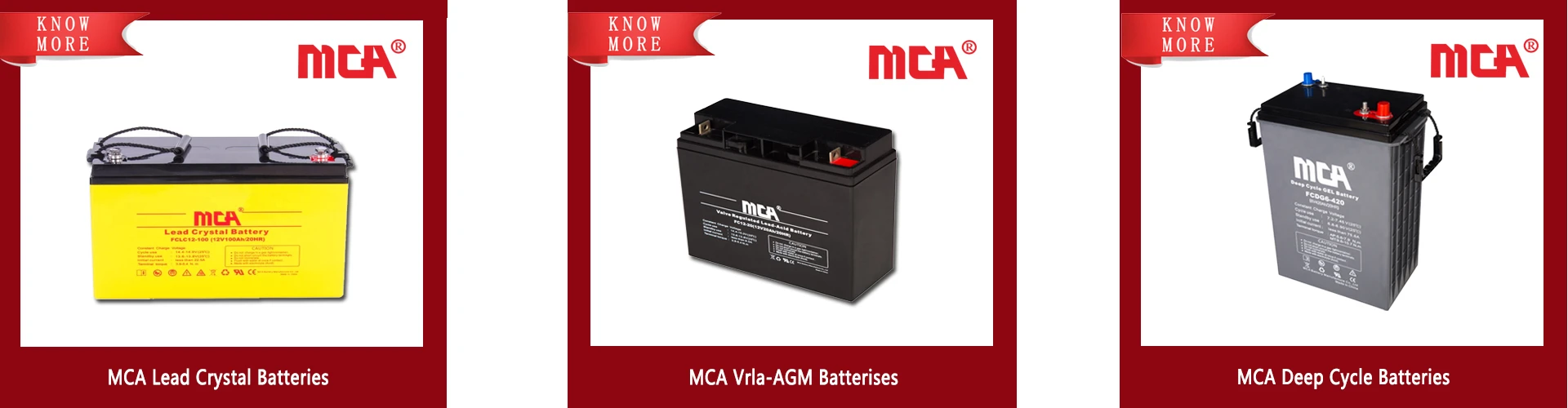 Mca Battery Manufacture Co., Ltd. - Agm Battery, Gel Battery