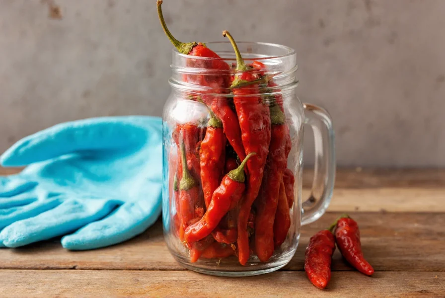 Armazenamento Seguro de Ghost Pepper em Vidro