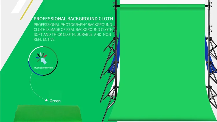 3*6m Green Screen Style Stage Non Woven Photographic Backdrop ...