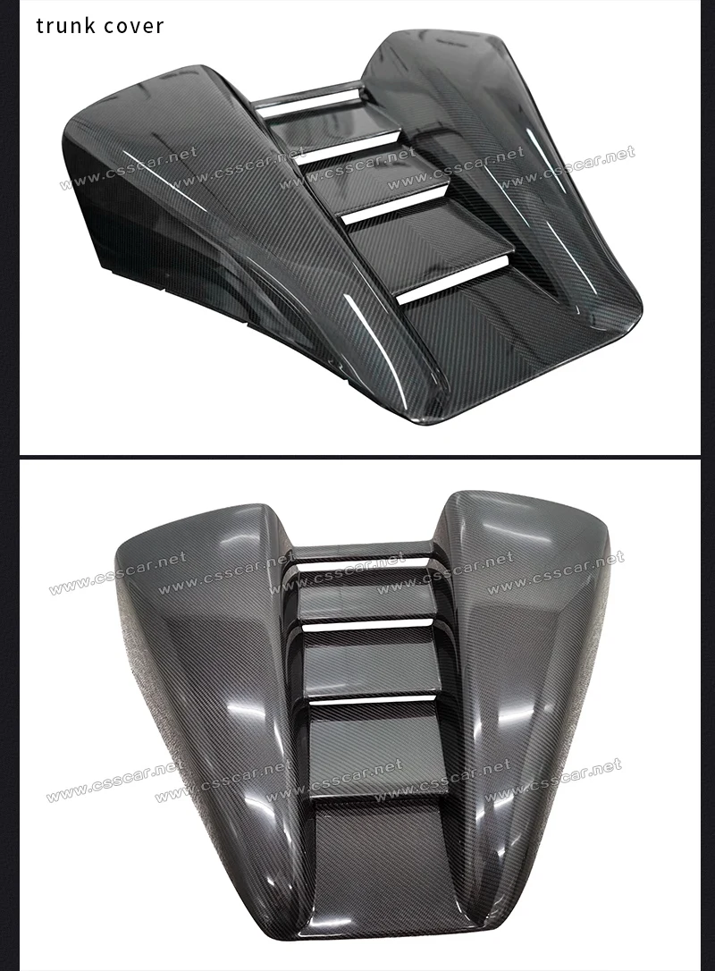 Novi Style Carbon Fiber Rear Air Intake Engine Cover With Louver Flow ...