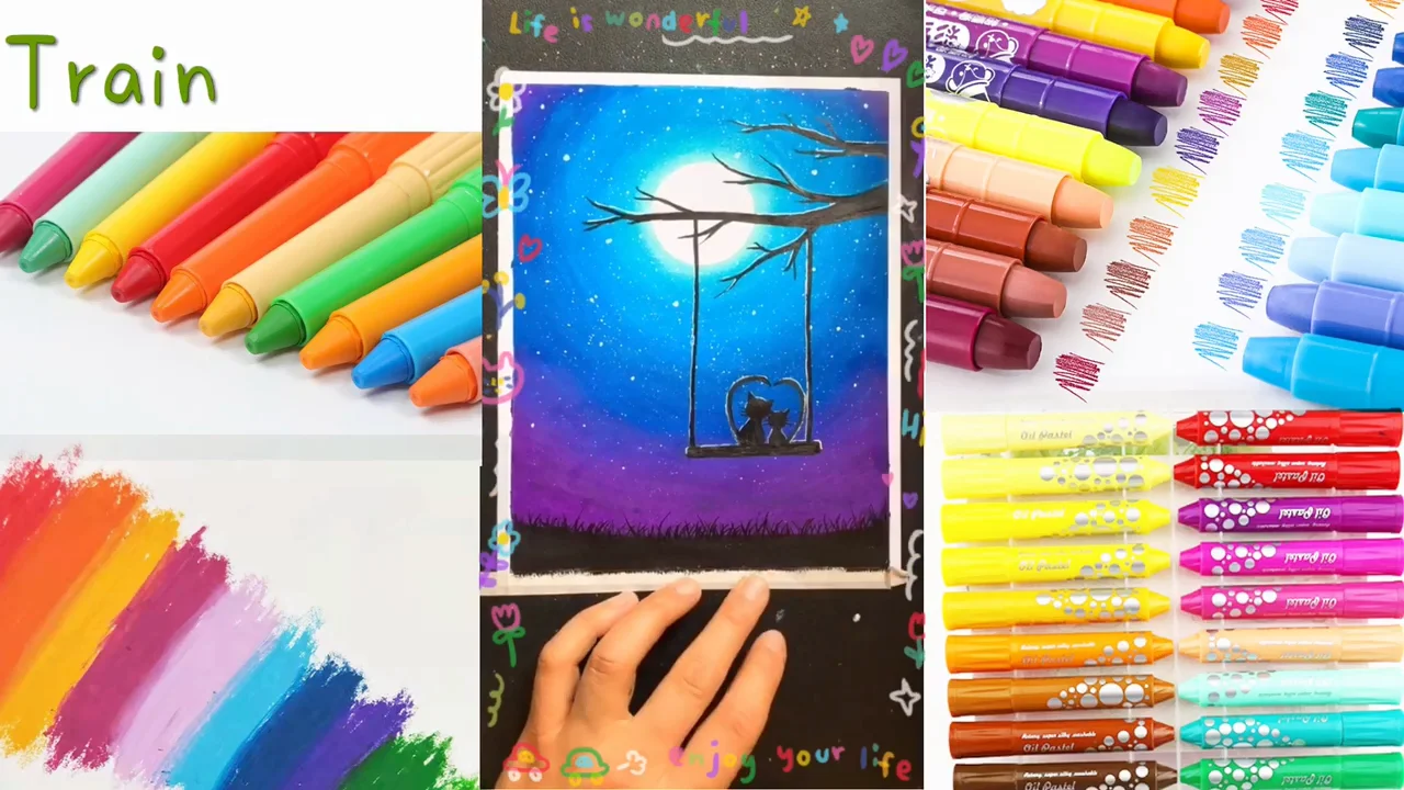 24 Colors Silky Washable Crayon For Children Fancy Face Paint Gel ...