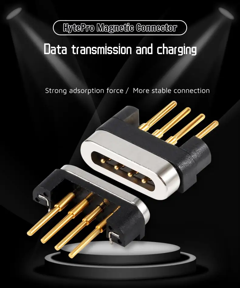 4 Pin Pogo Spring Loaded Electrical Power Contacts With Straight Needle ...