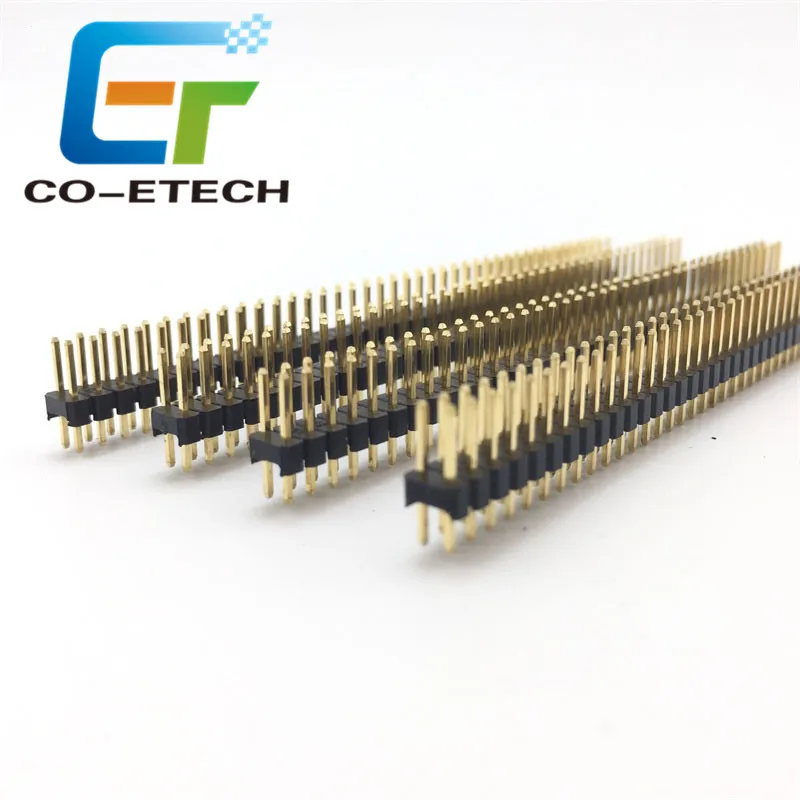 2x40 Pin Double Row Pin Header - Gold Plated Connectors