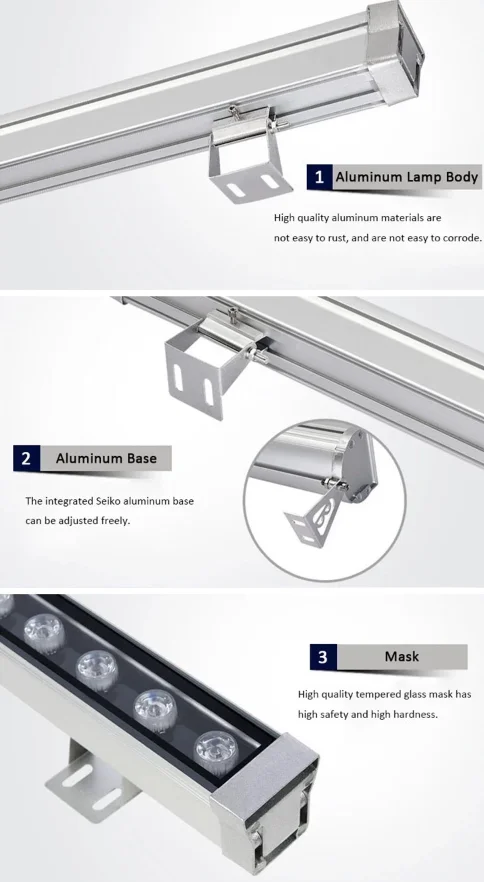 18W 24W 36W 48W 72W RGB RGBW DMX512 Linear LED Wall Washer Light ...