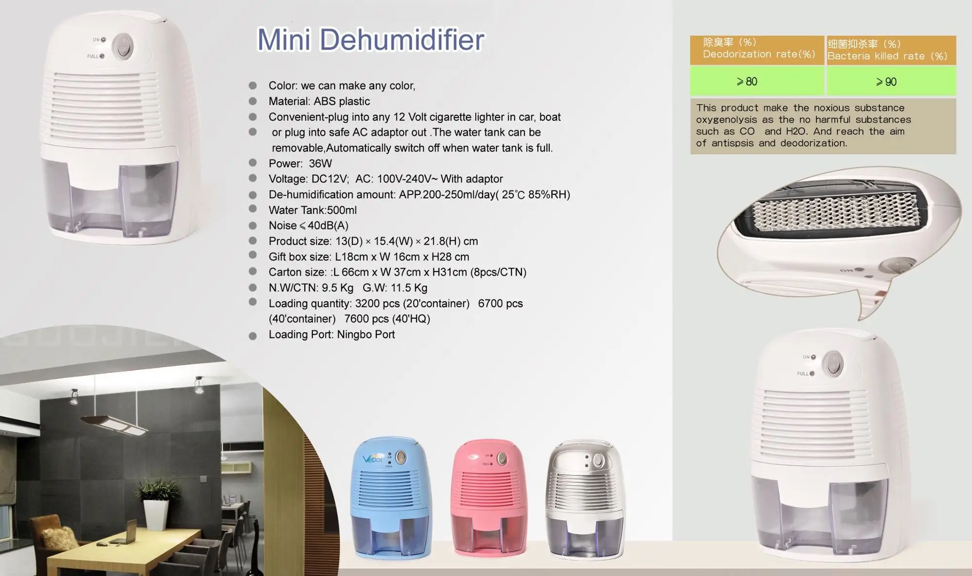 2020 New Style Usb 5v 12v Electric Mini Dehumidifier Portable ...