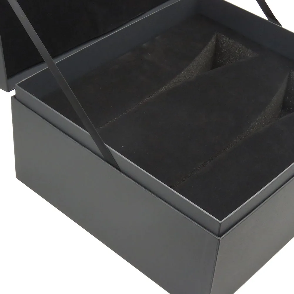 Wholesale Custom Foam Insert Rigid Set up Wibalin Black Paper Box for ...