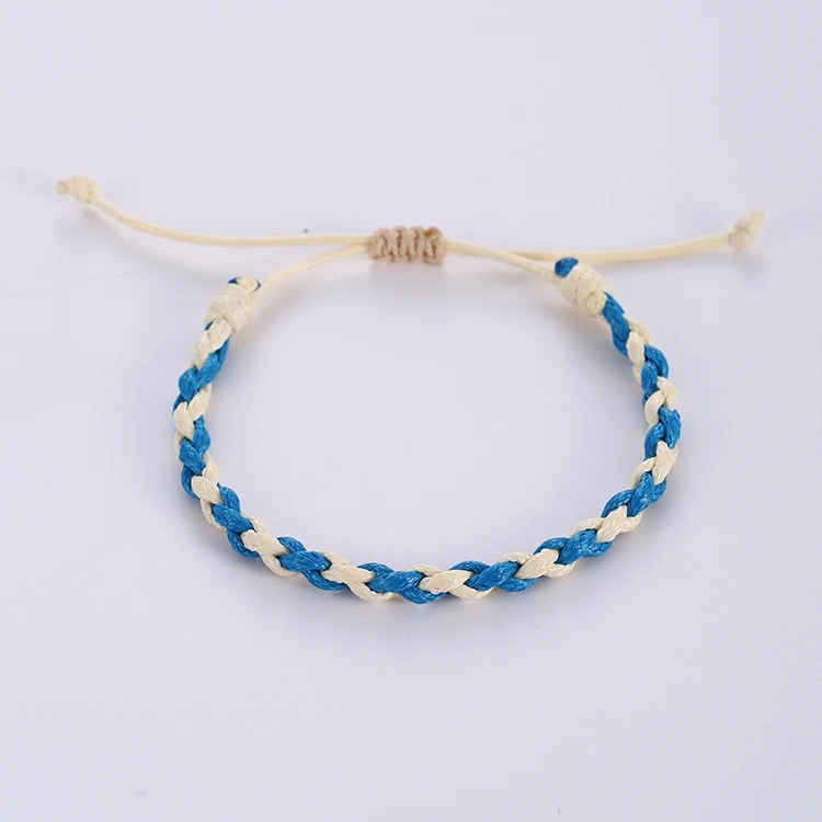 Bohemian Beach Style Handmade Woven Wax String Bracelet For Girl Charms ...