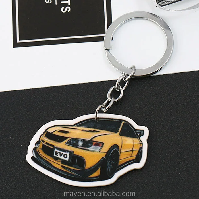 25 Models Jdm Acrylic Ppma Car Keychain Keyring Key Chain - Buy Acrylic ...