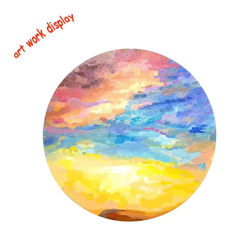 Art Supplies 100% Cotton Plain Oval Canvas Panel Canvas Board For ...