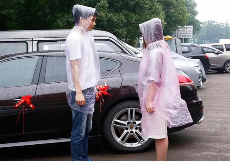 One-time Raincoat Fashion Hot Disposable Pe Raincoats Rainwear Travel ...