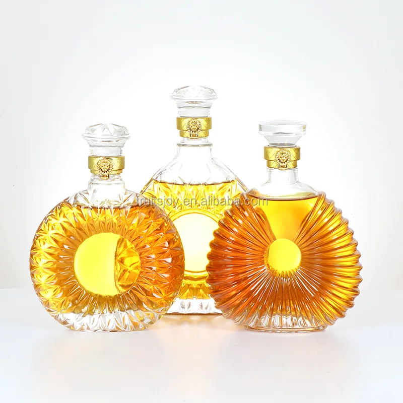 Classic 500/700ml Xo Glass Spirit Bottle With Metal Screw Cap Airtight ...