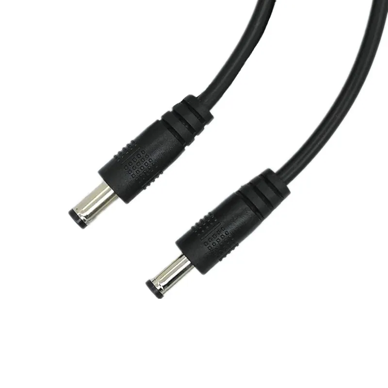 Black Pvc 3ft Male To Male Power Cord 5.5x2.1mm Dc Power Cable - Buy 5 ...