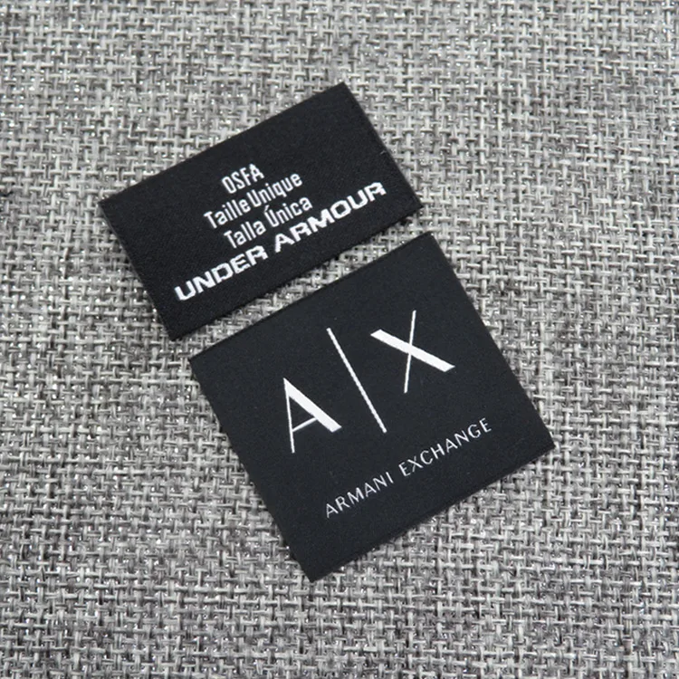 Custom Brand Logo Clothing Tags Organic Cotton Name Iron On Woven ...