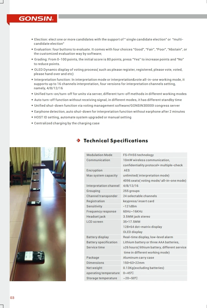 Portable Conference Room System Digital Hand Held Voting Machine ...