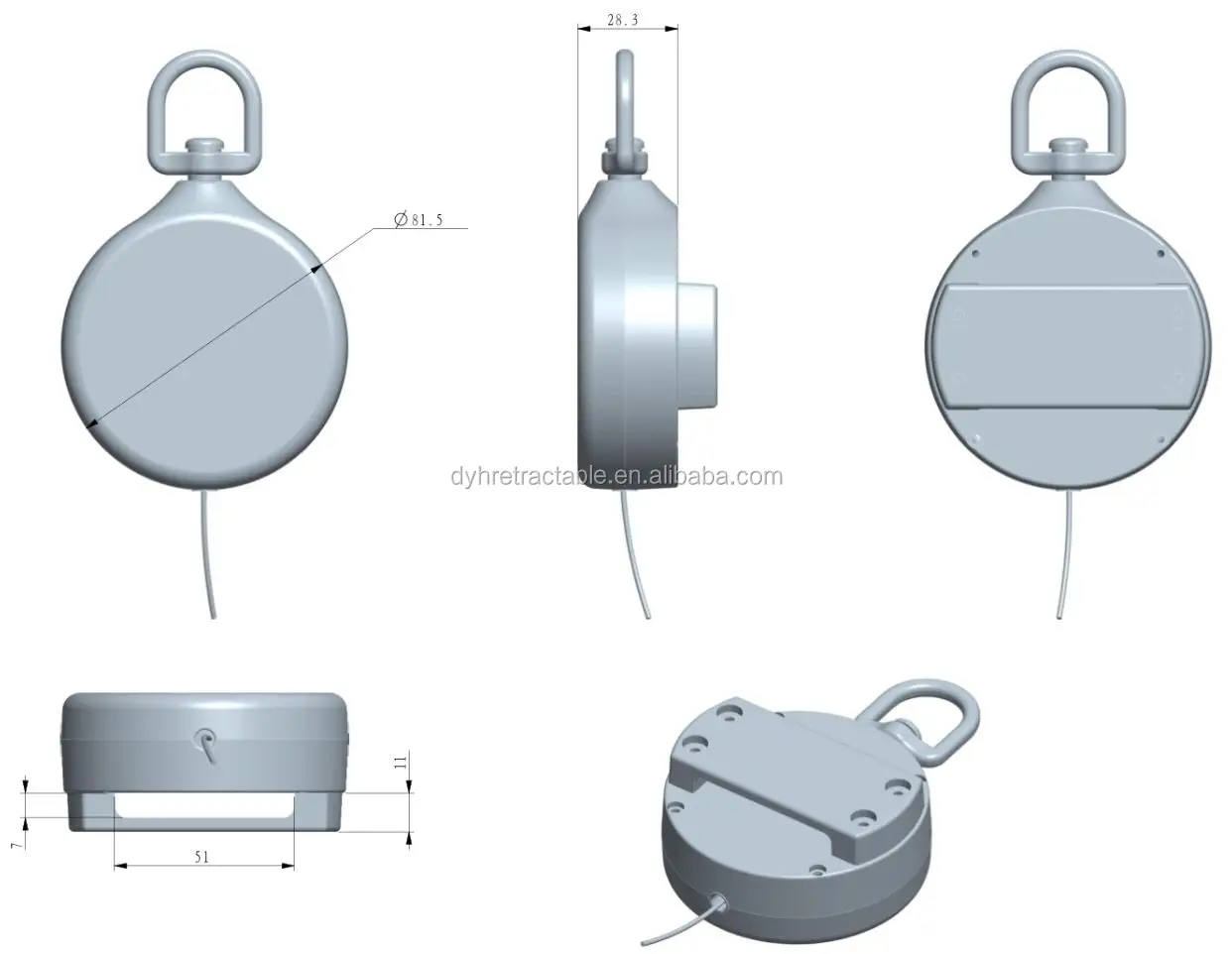 Anti-drop Safety Equipment Retractor For Overhead Work,Construction ...