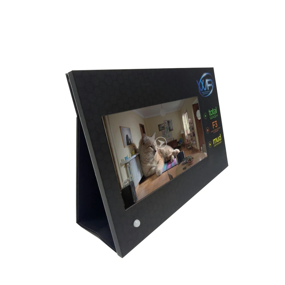 Custom 15.6 Inch Table Top Pop Up Cardboard With Lcd Video Player Pos ...