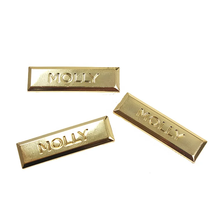 Personalized Custom Metal Emblem Engraved Logo Gold Plate For Handbag ...