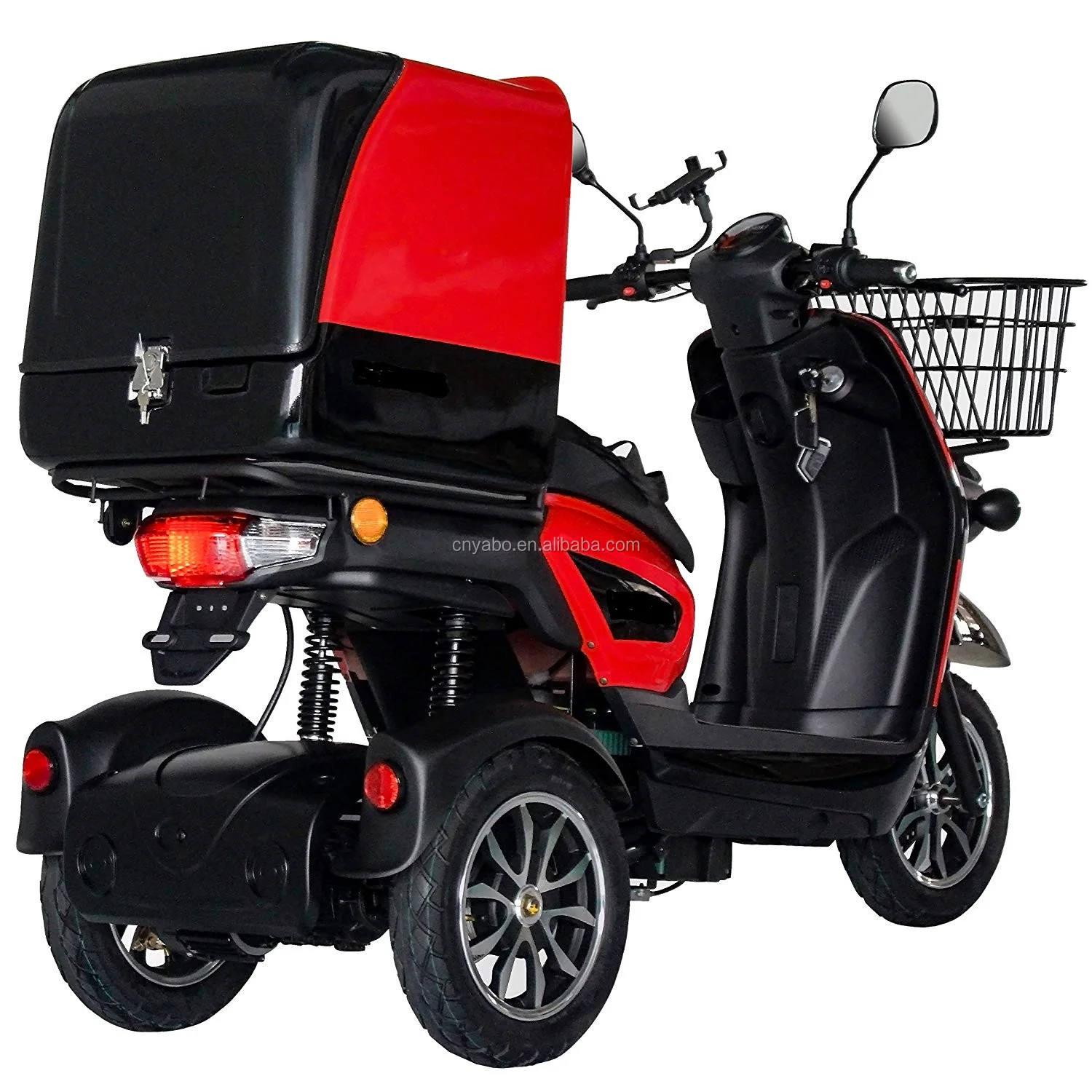 Eec Trike Electric Delivery Scooter With Delivery Box 120km Long Range ...