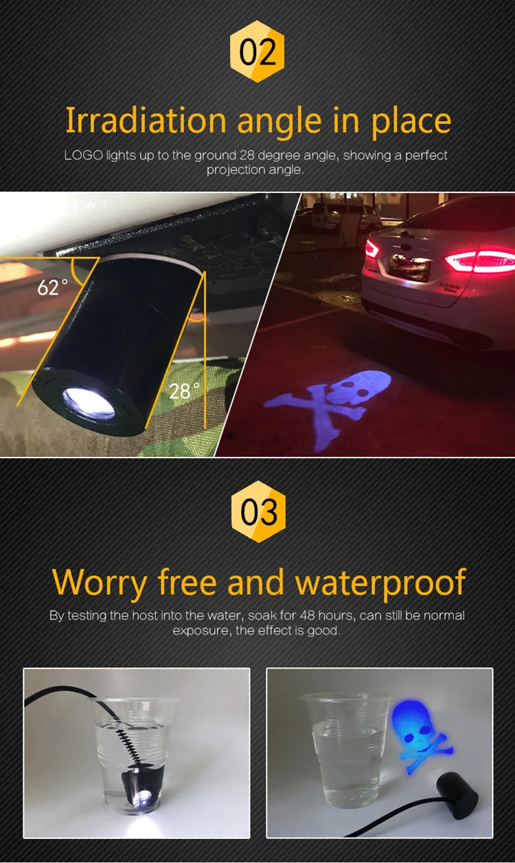 Car Laser Tail Logo Led Light Anti Collision Rear-end Fog Light Rear ...